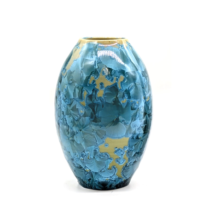 Adam Egenolf Teal & Green Crystalline Vase-Medium – The Museum & Garden ...