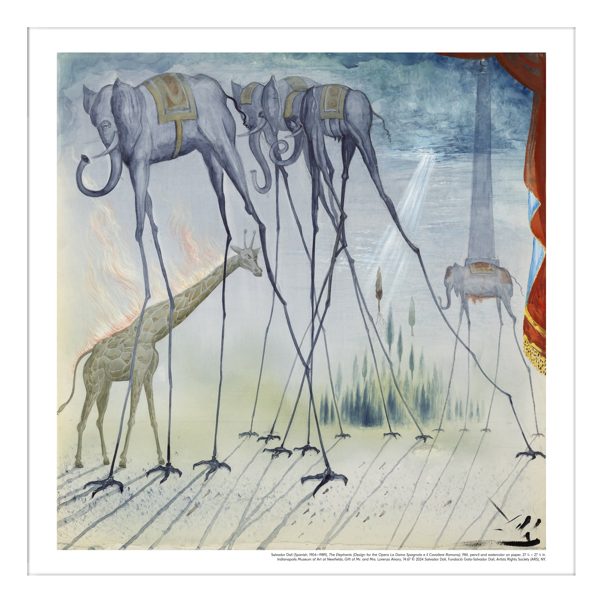 Salvador Dali Elephants Salvador Dali Swans Reflecting Elephants